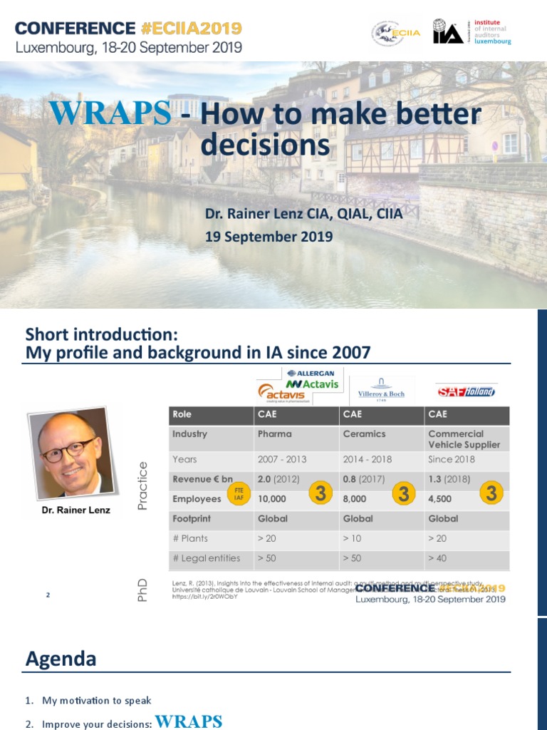 Wraps: - How To Make Better Decisions | PDF | Internal Audit | Audit