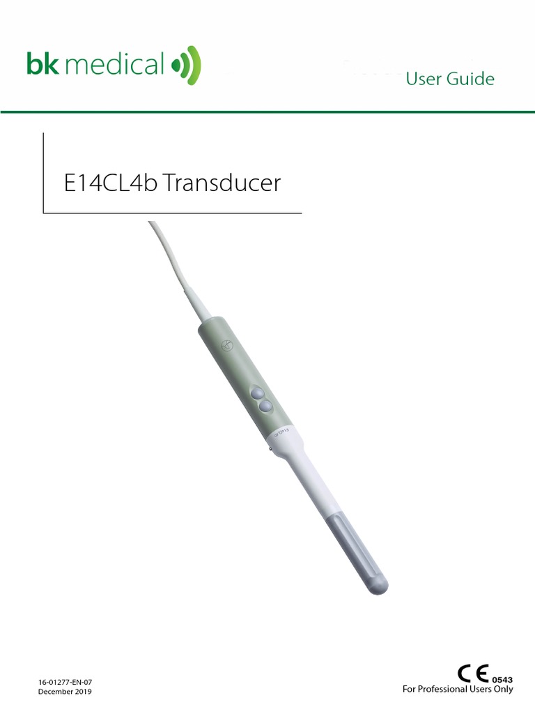 BK Medical E14cl4b Transducer Manual Original | PDF | Electrical ...