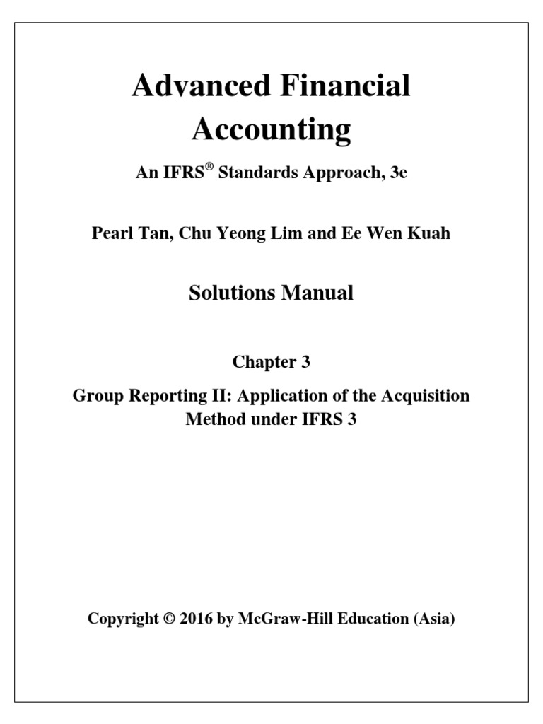 Advanced Financial Accounting: Solutions Manual | PDF