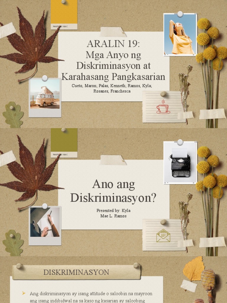 Aralin 19 Mga Anyo NG Diskriminasyon at Karahasang Pangkasarian ...