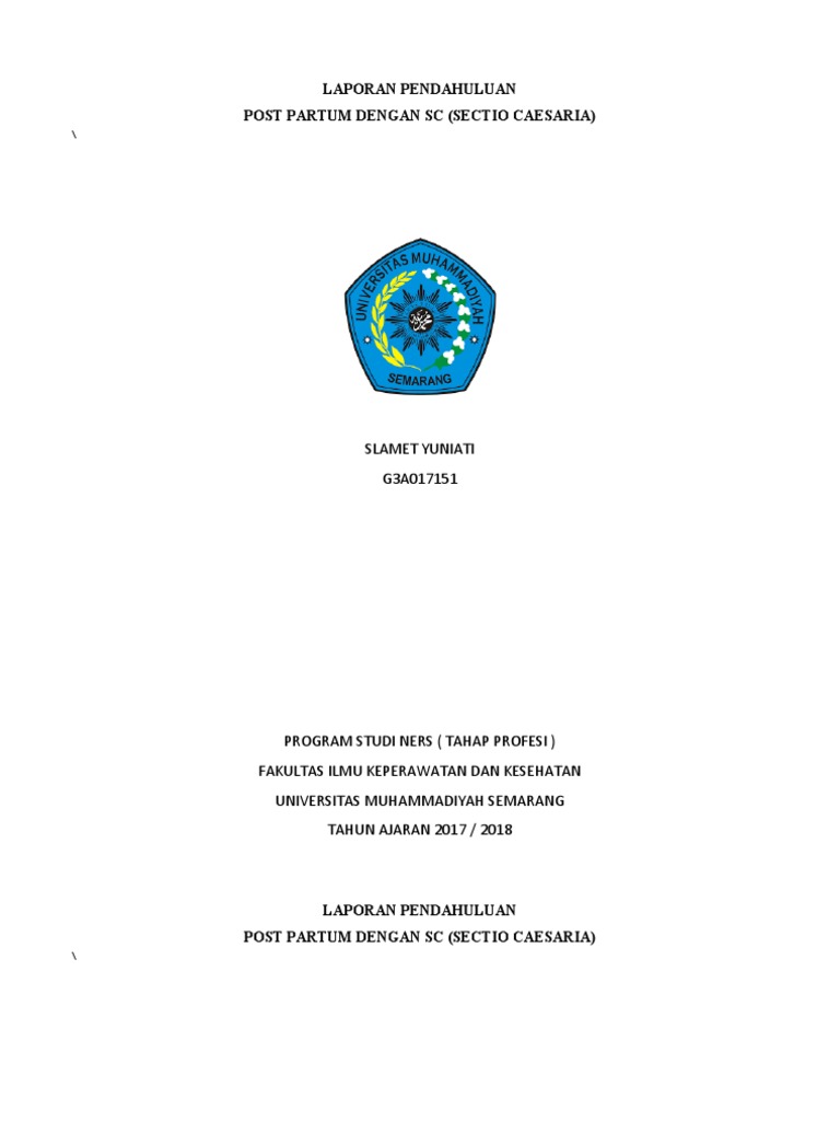 Laporan Pendahuluan SC | PDF