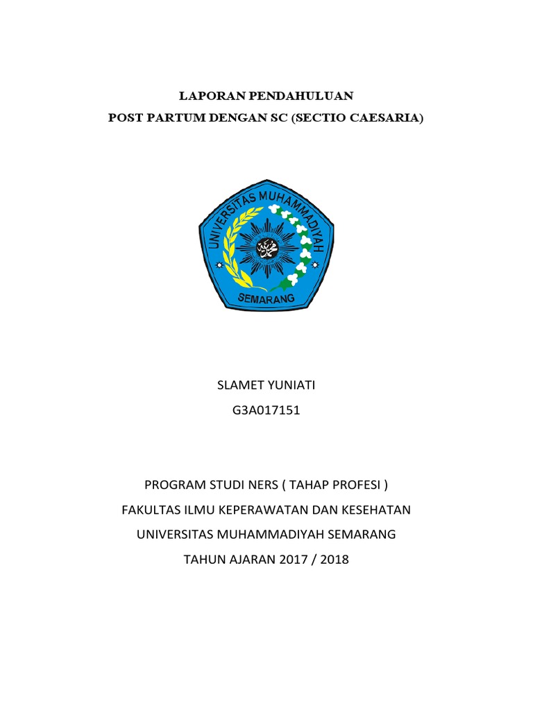 Laporan Pendahuluan Post Partum SC | PDF