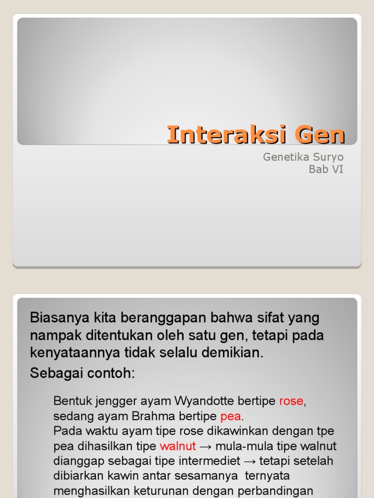Interaksi Gen | PDF