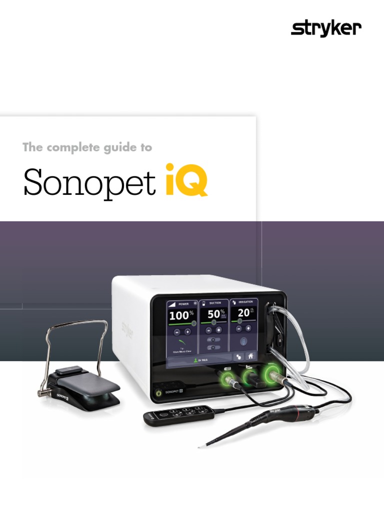 STRYKER Sonopet IQ Interactive Complete or Guide | PDF | Surgery ...