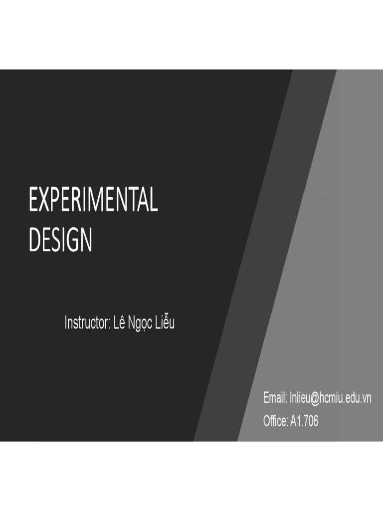 Introduction to Experimental Design Basics | PDF | Experiment ...