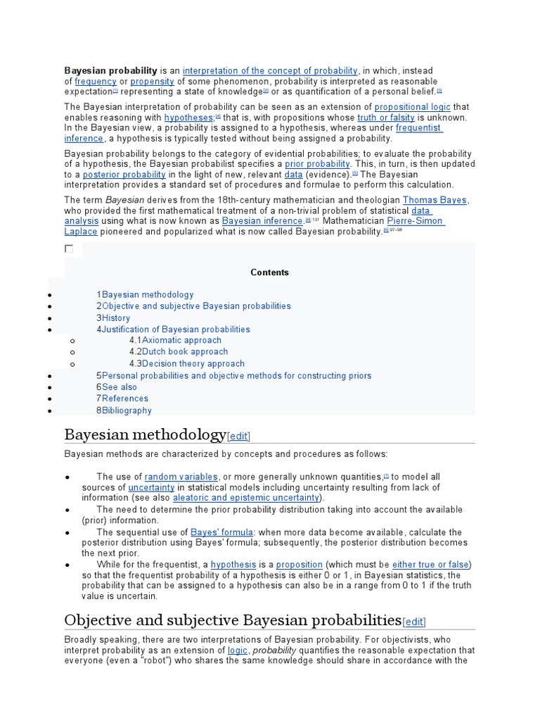Bayesian Probability | PDF | Bayesian Probability | Bayesian Inference