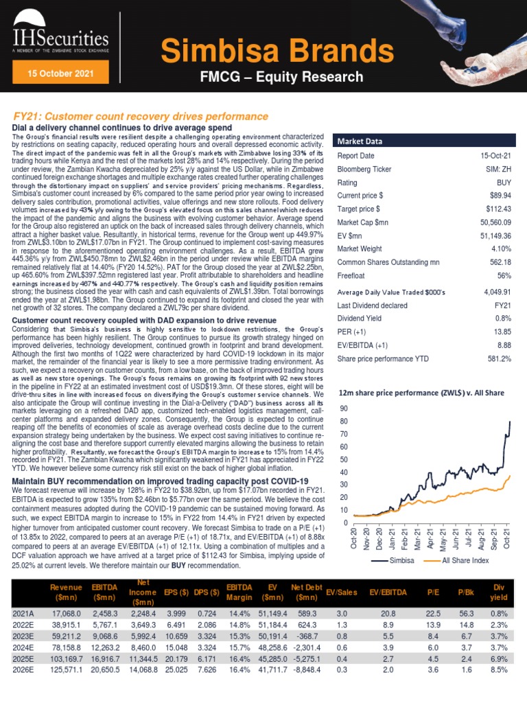Simbisa Brands FY21 Earnings Update | PDF | Financial Analyst ...