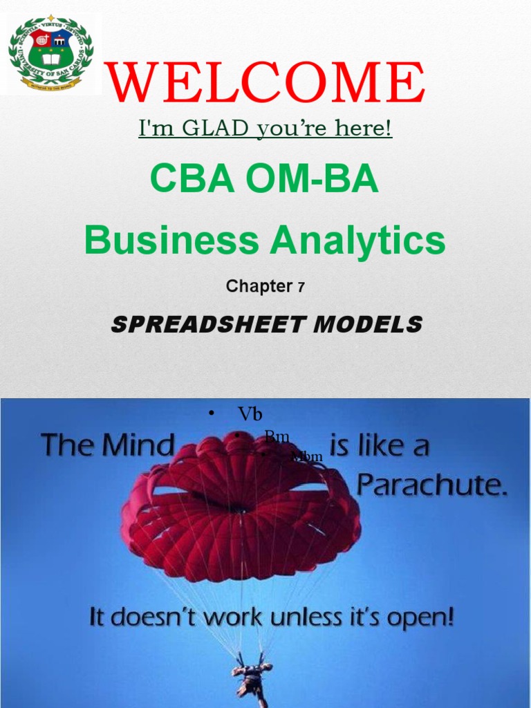 Spreadsheet Models in Business Analytics | PDF | Spreadsheet | Sensitivity Analysis