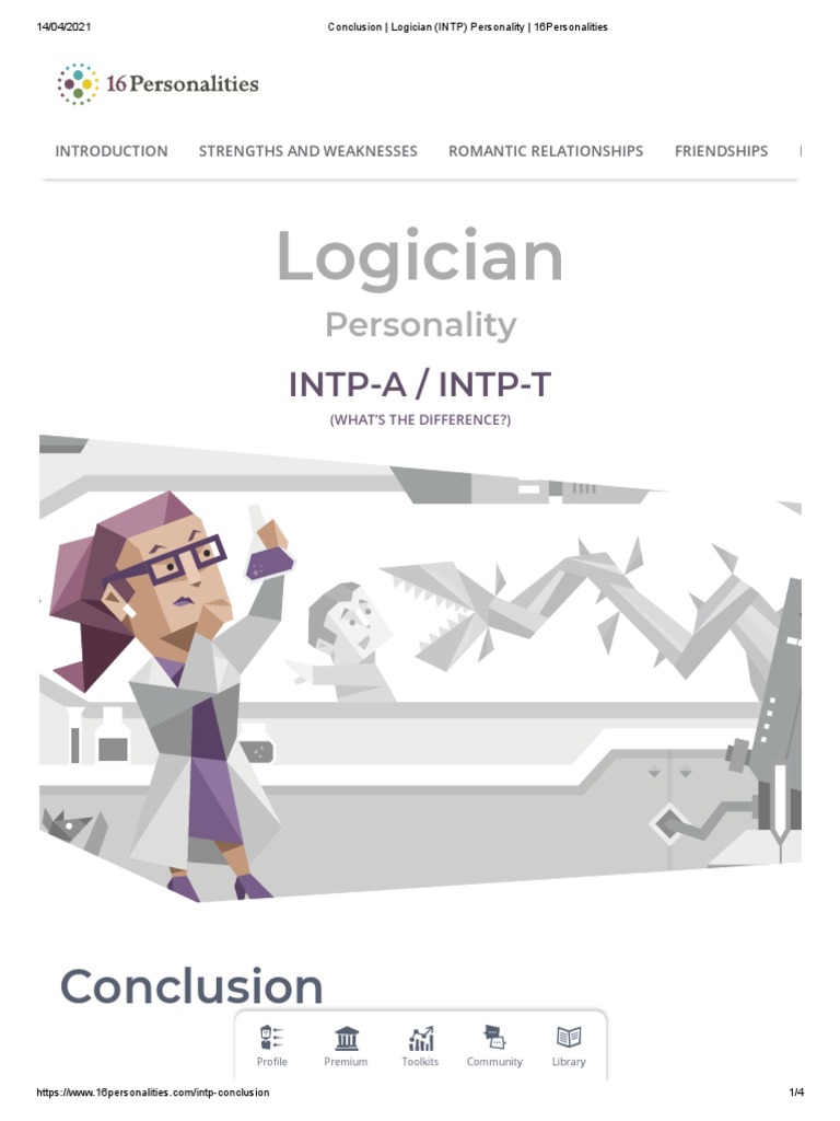 Conclusion - Logician (INTP) Personality - 16personalities | PDF | Human Nature | Psychological ...