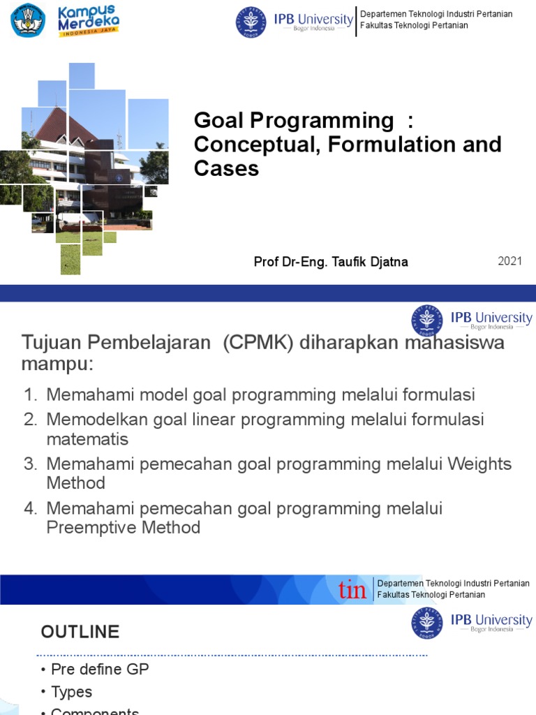 PO 8 - Goal Programming | PDF | Linear Programming | Mathematical Optimization