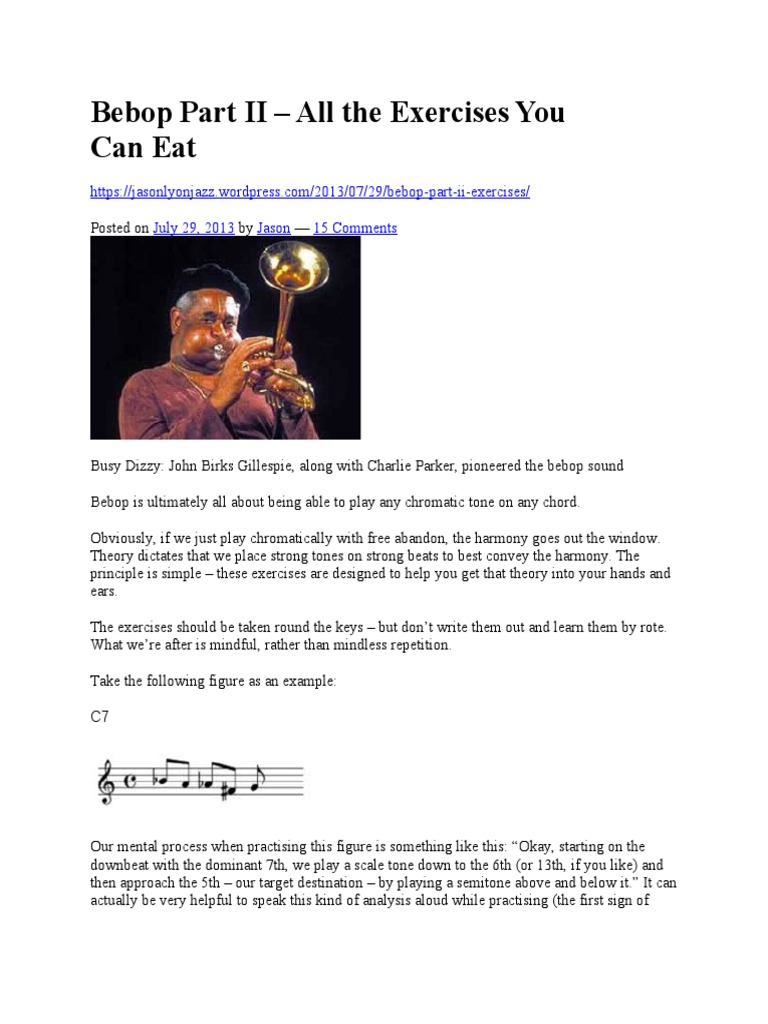 Bebop Part II - All The Exercises You Can Eat | PDF | Scale (Music ...