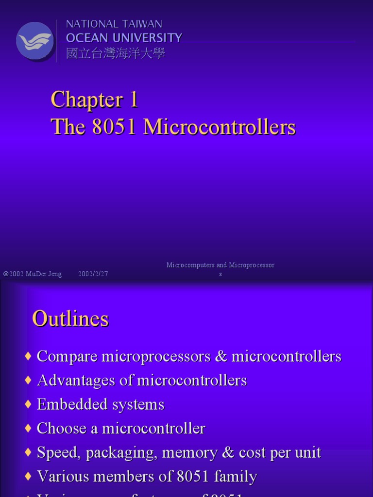 The 8051 Microcontrollers | PDF | Microcontroller | Embedded System
