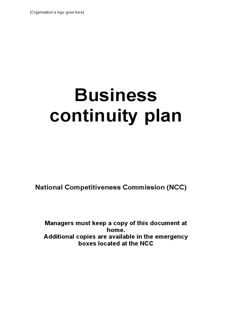 Business Continuity Plan Template | Download Free PDF | Server ...