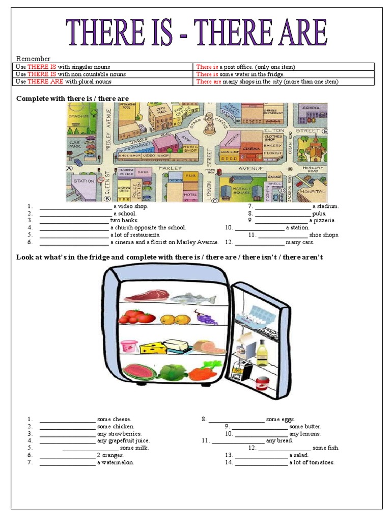 There Is There Are Fun Activities Games 8103 | PDF | Cooking, Food ...