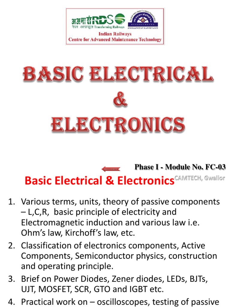 FC-03-Basic Electrical & Electronics | PDF | Inductor | Electromagnetic Induction