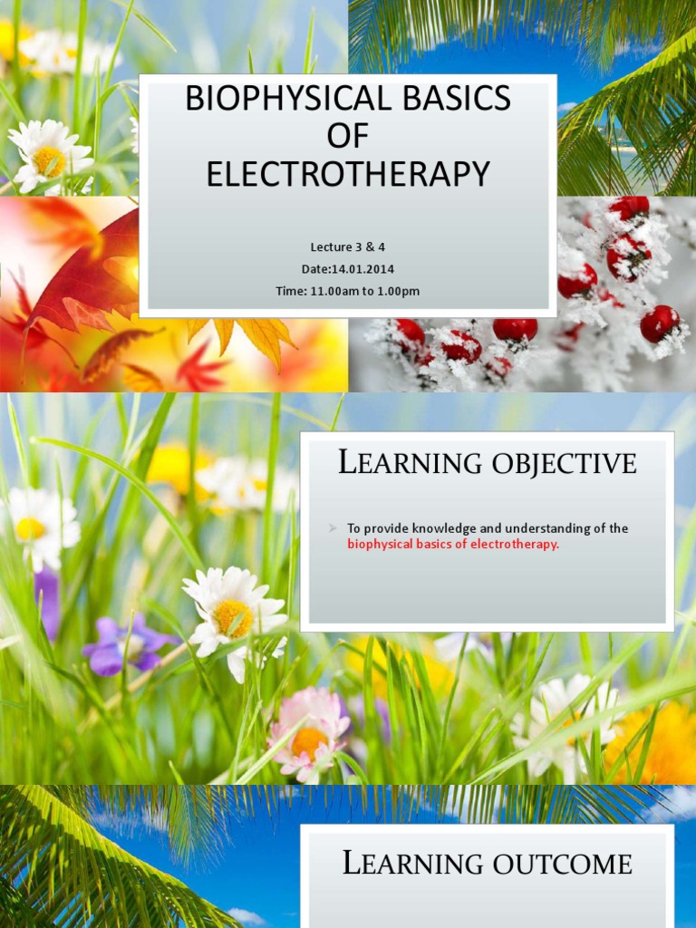 Biophysics Basics in Electrotherapy | PDF | Anode | Frequency