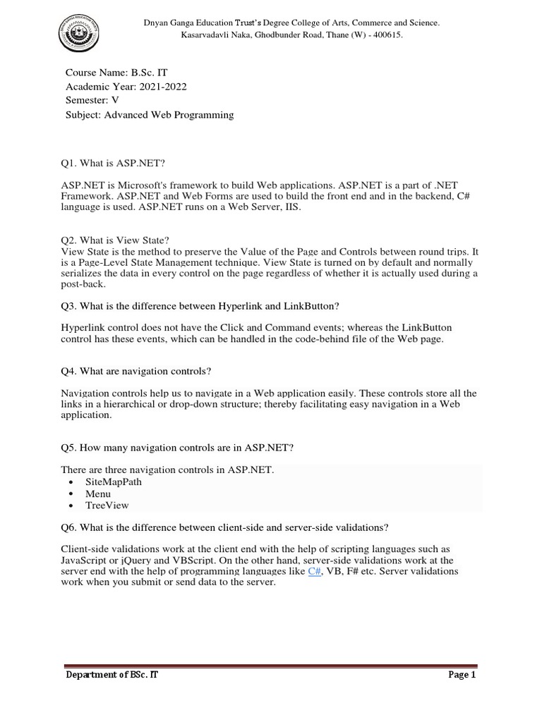 SEM V AWP Practical Question Bank | PDF | World Wide Web | Internet & Web