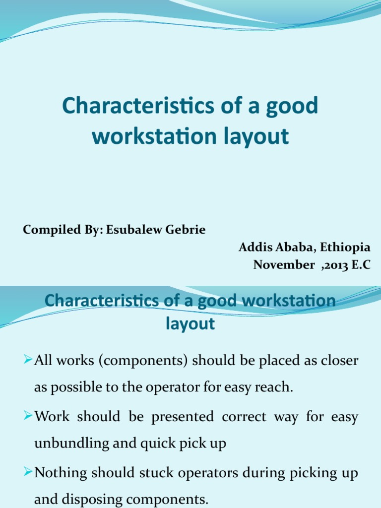 Characteristics of A Good Workstation Layout | PDF | Manufactured Goods
