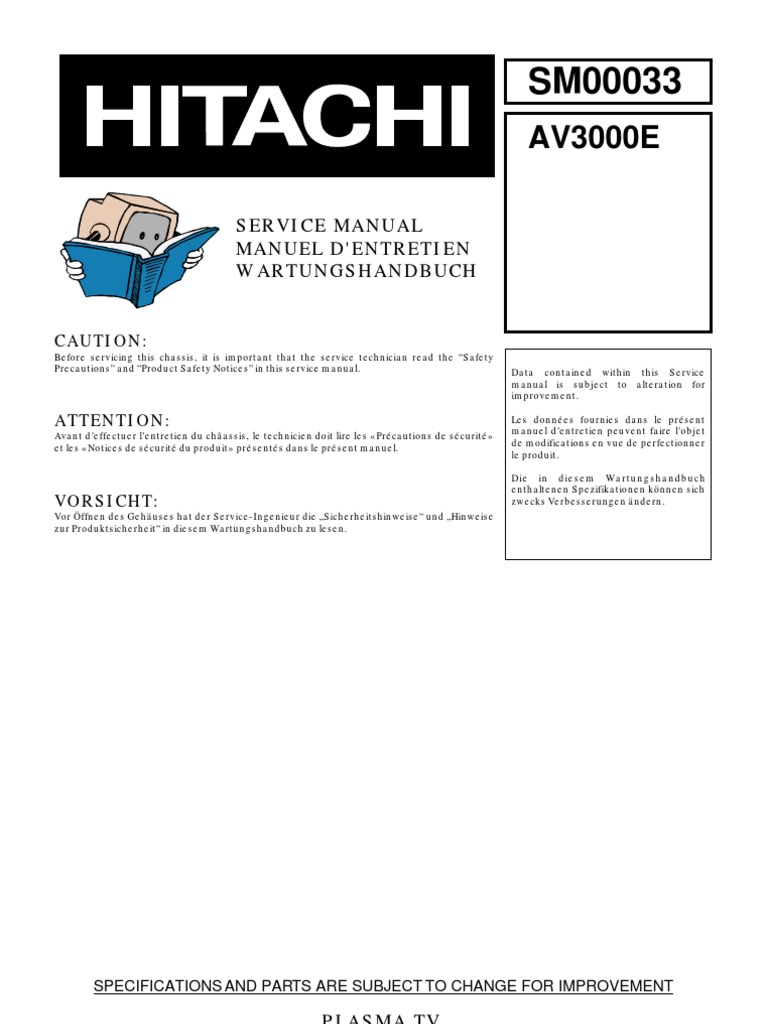 Hitachi Plasma Av3000e Tuner Box | Download Free PDF | Soldering | Solder