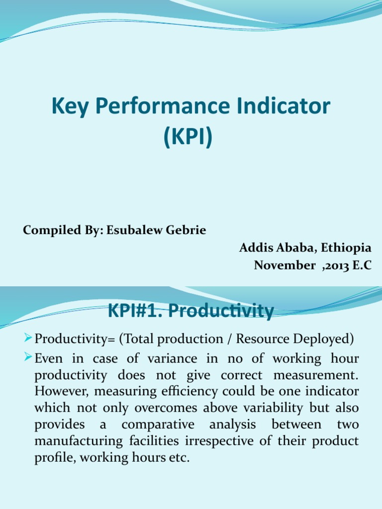 Key Performance Indicator | PDF | Cost | Performance Indicator