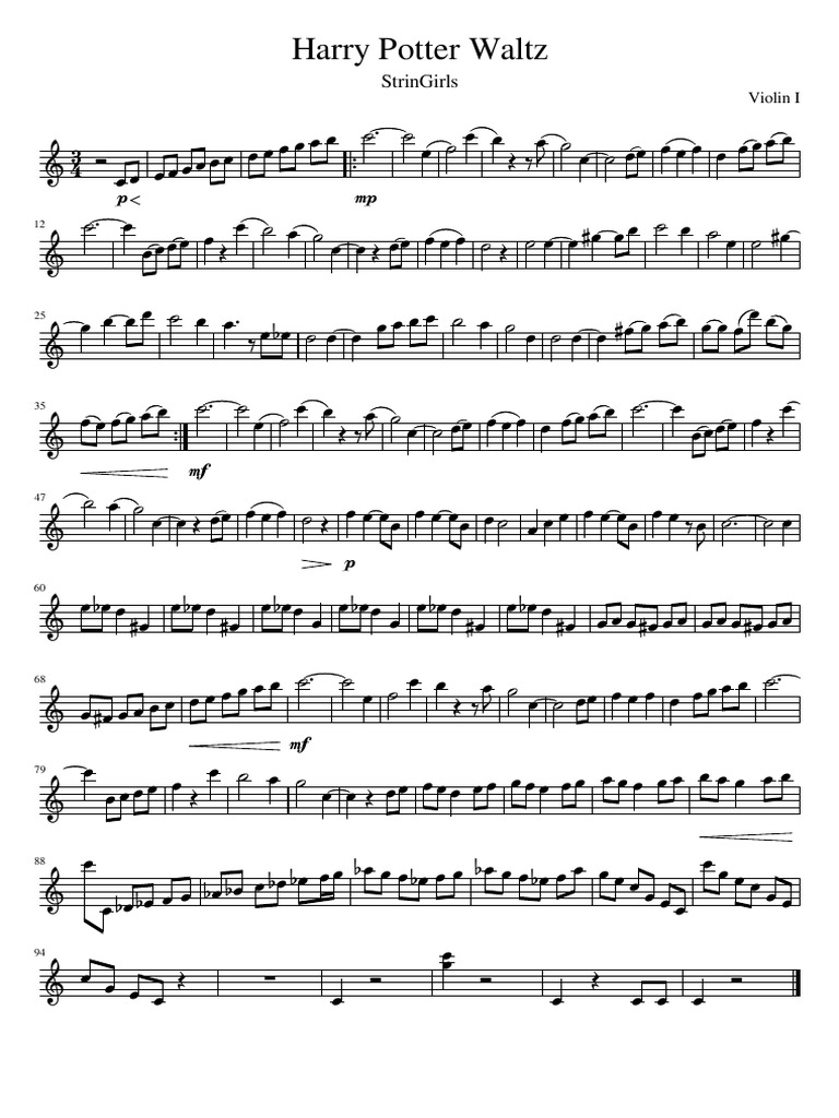 Harry Potter Waltz Violin I | PDF