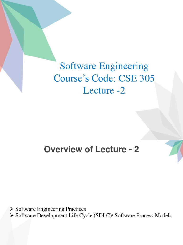 Software Engineering Lecture 2 Overview | PDF | Software Development ...