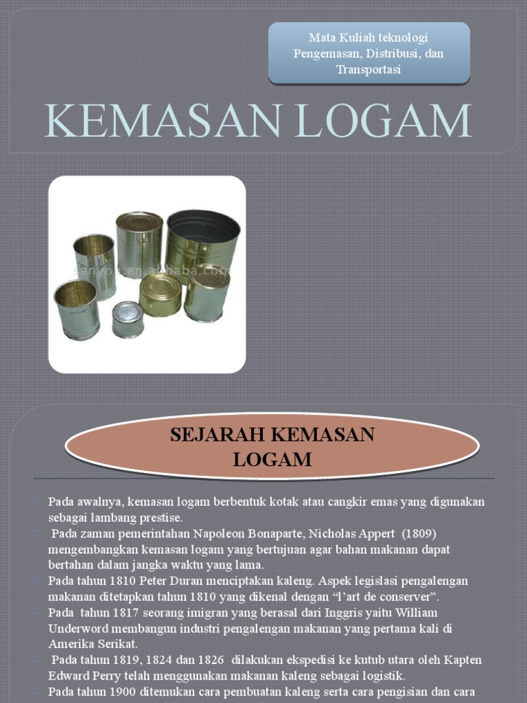 Karakteristik dan Jenis Kemasan Logam | PDF