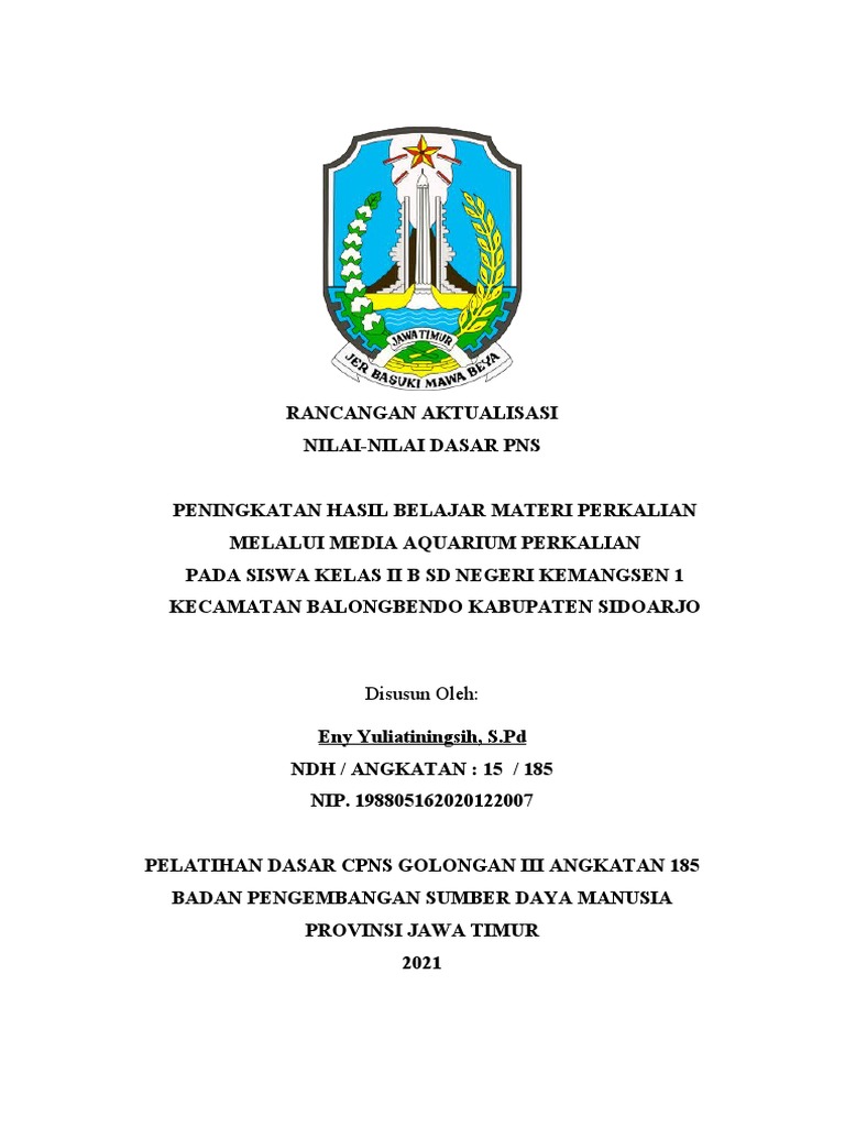 Rancangan Aktualisasi Bu Eny | PDF