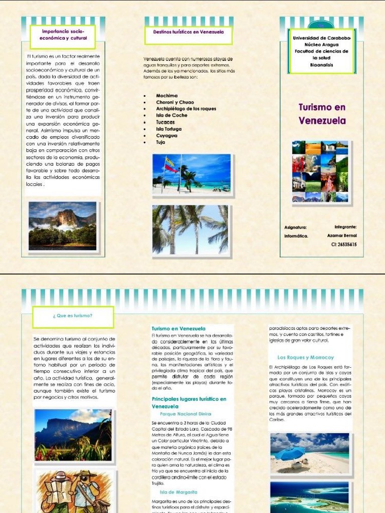 Tríptico Turístico Venezuela | PDF