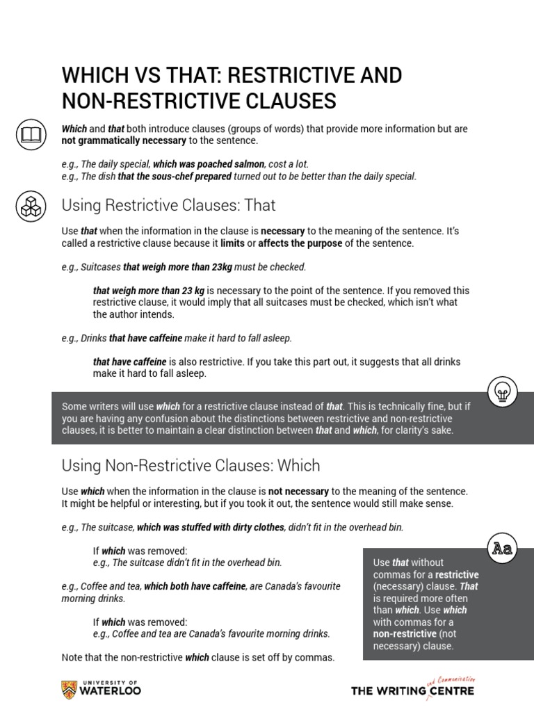 Restrictive Vs Nonrestrictive Clauses Quiz – CJRN