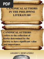 LESSON 3 Canonical Authors and Works (Philippine National Artists in ...