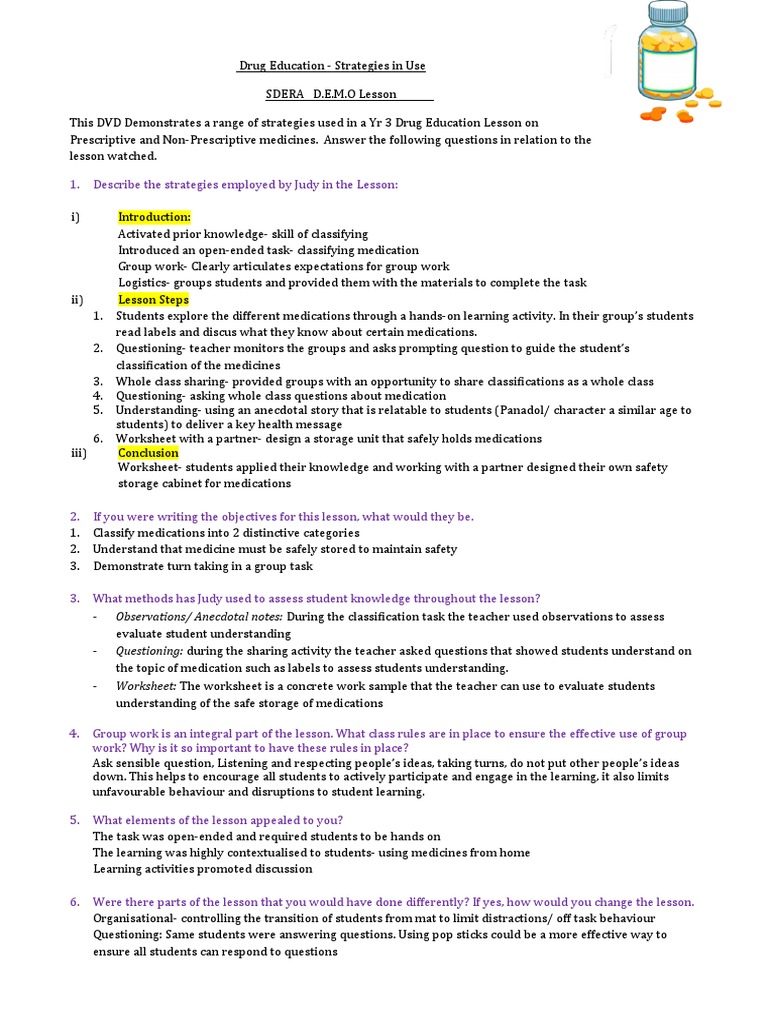 Sdera Demo Lesson DVD Worksheet 2021 | PDF | Lesson Plan | Teachers