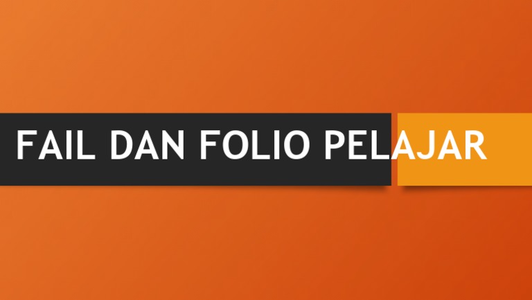 FAIL DAN FOLIO PELAJAR Label | PDF