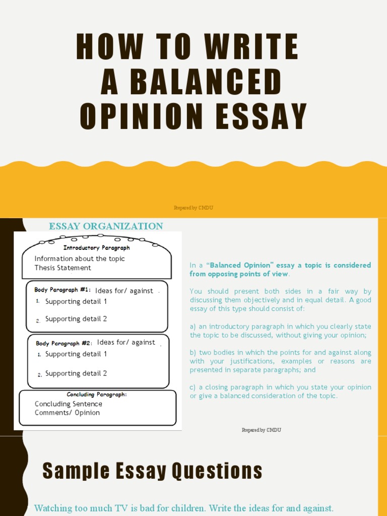 How To Write Balanced Opinion Essays-1 | PDF | Essays | Argument