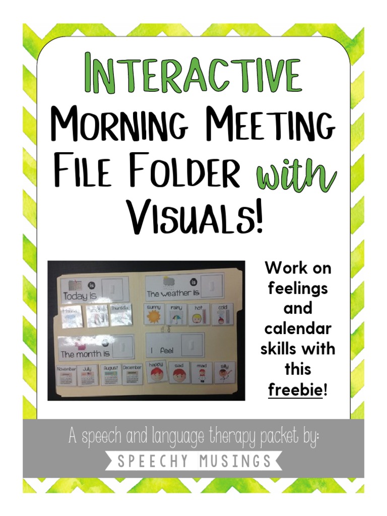 Adapted File Folder Calendar Activity Freebie | PDF