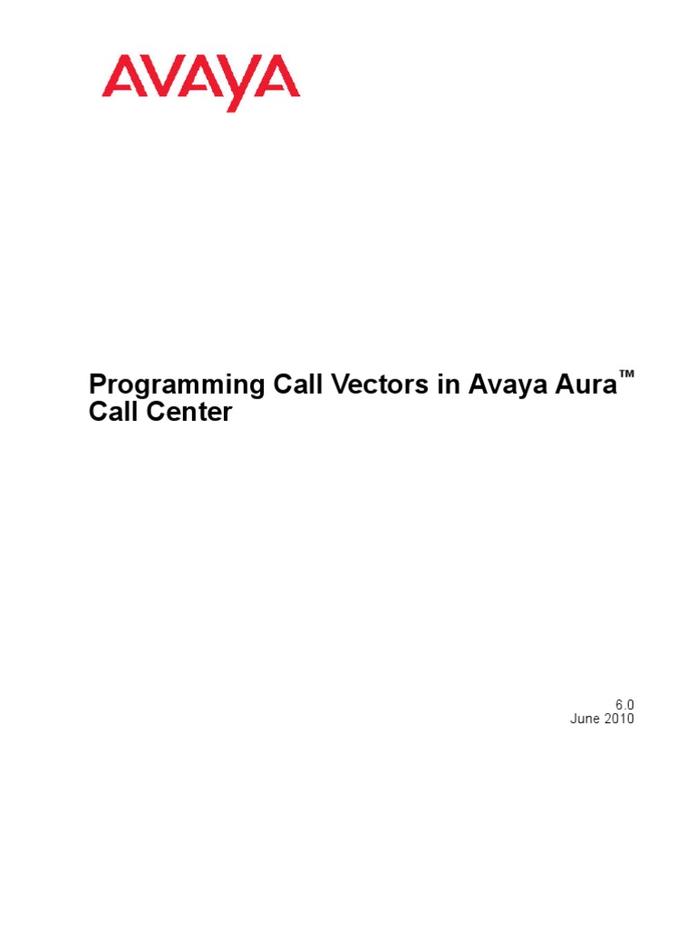 Avaya Vectors | PDF | Parameter (Computer Programming) | Variable ...