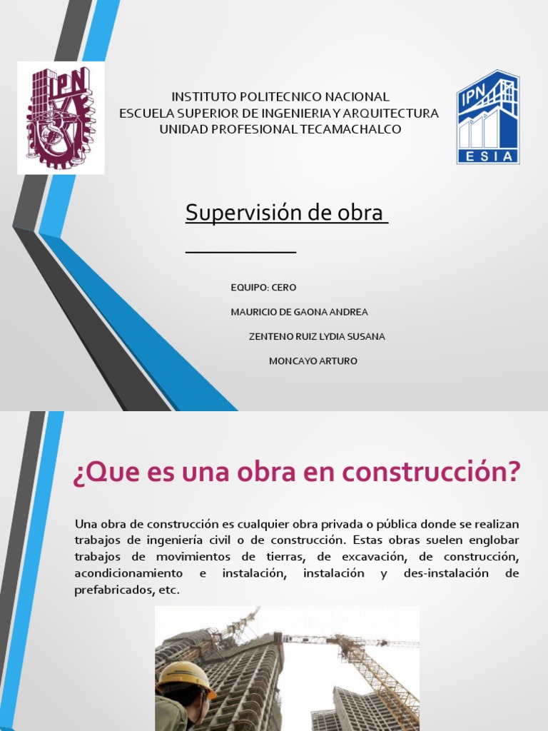 Supervision de Obra | PDF | Ingeniero civil | Contratista general