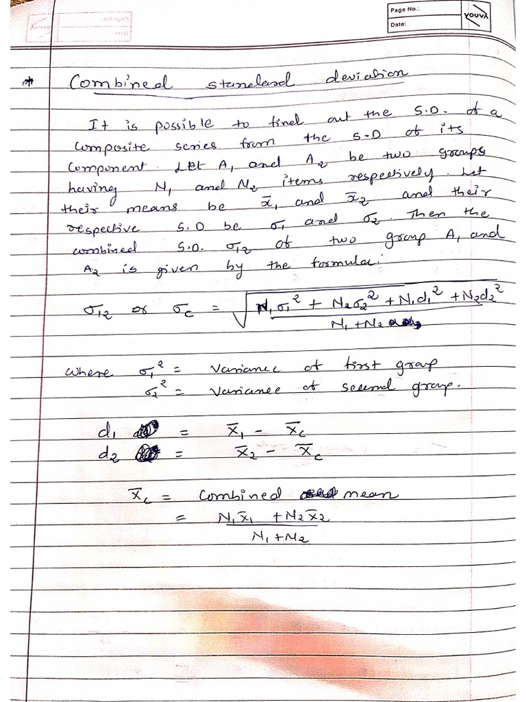 Combined Standard Deviation | PDF