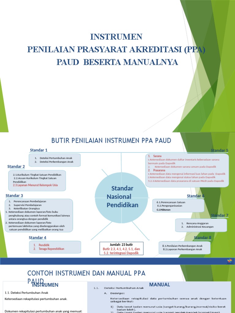 Paparan Instrumen Dan Manual PPA - PAUD | PDF