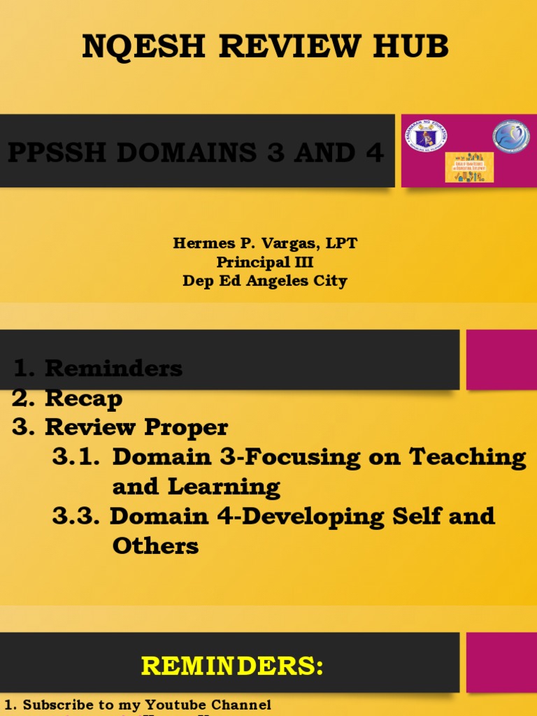 Nqesh Review Hub-Ppssh Domains 3 and 4 | PDF | Teachers | Educational ...