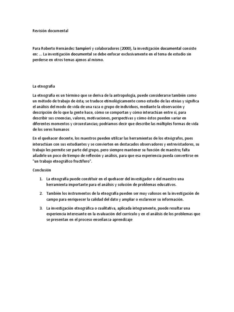 Revisión Documental | PDF