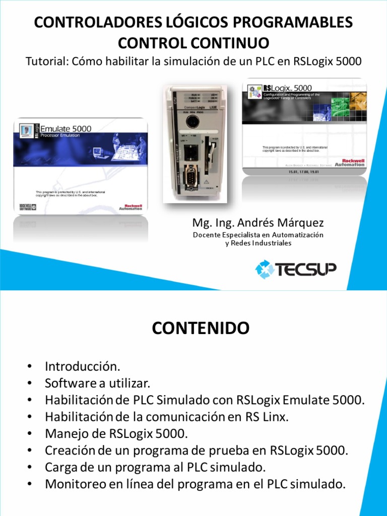 Tutorial de Simulación en RSLogix 5000 | PDF | Controlador lógico ...