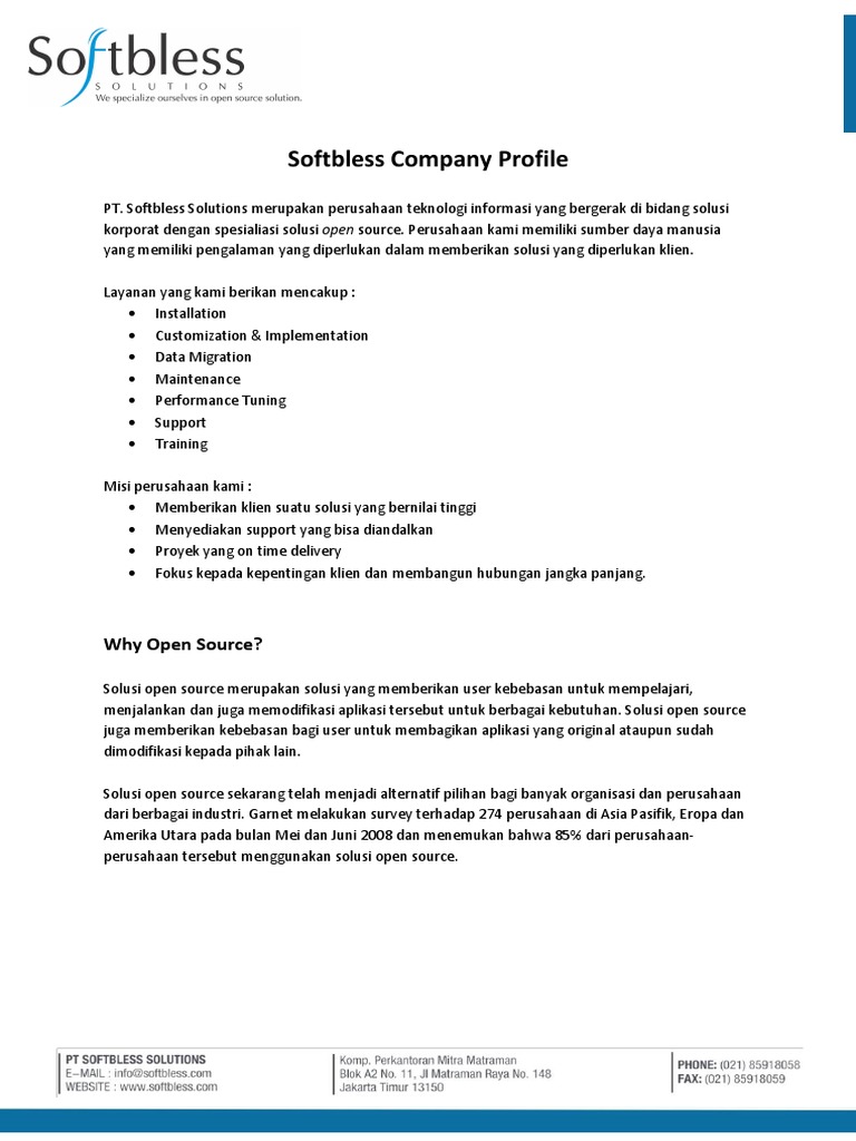 Contoh Company Profile | PDF