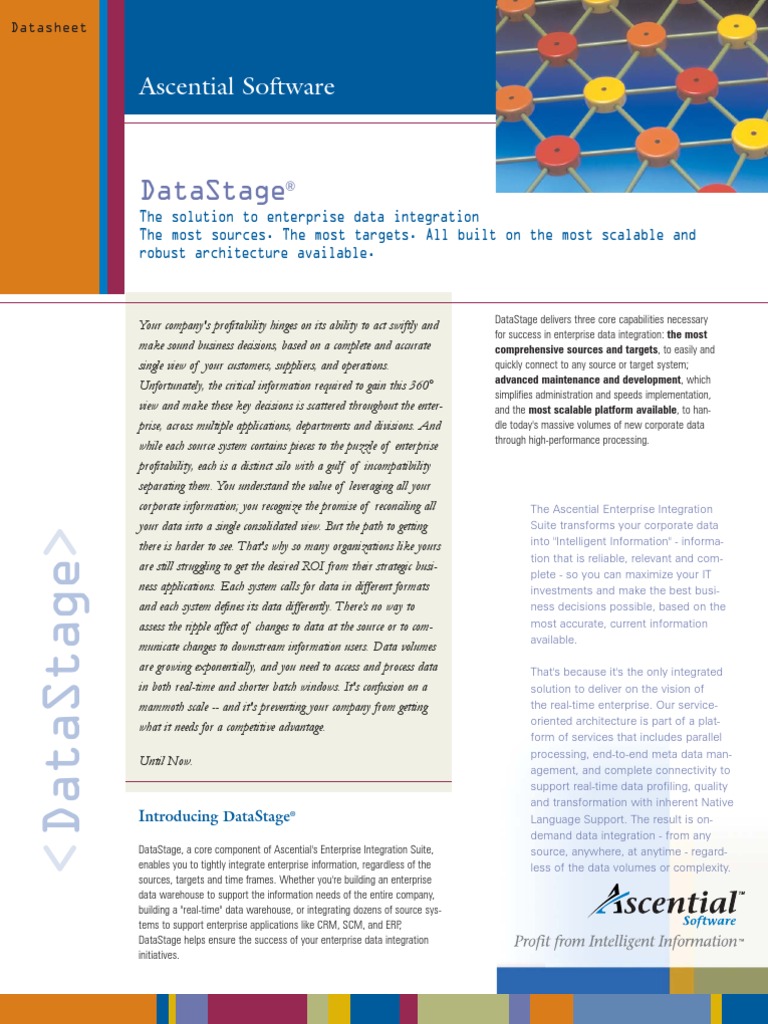 Ascential Software DataStage 7.0 Solution Brochure | PDF | Parallel ...