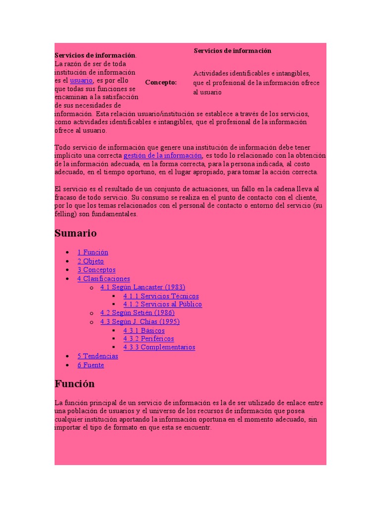 Servicios de Información | PDF | Internet | Información