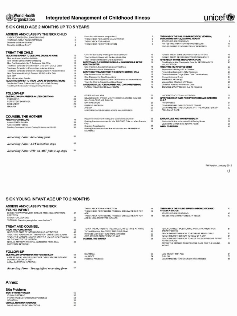 IMCI 2015 PH Chart Booklet | PDF