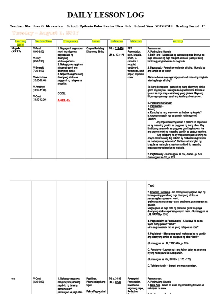Daily Lesson Plan | PDF