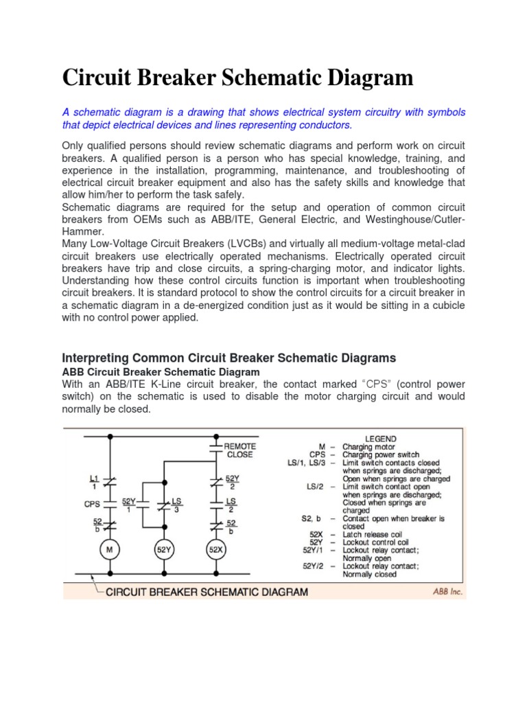 EDOC-Circuit Breaker Schematic Diagram | PDF | Switch | Electrical Network