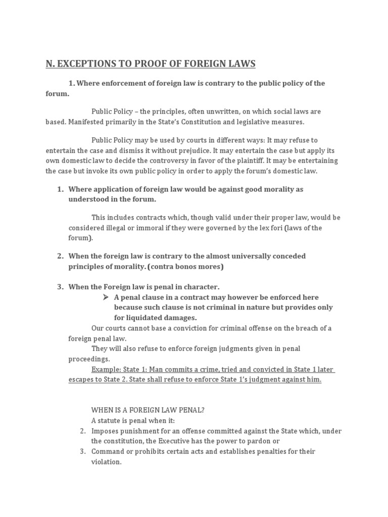 Conflict of Law Module 2 | PDF | Public Policy Doctrine | Crime & Violence