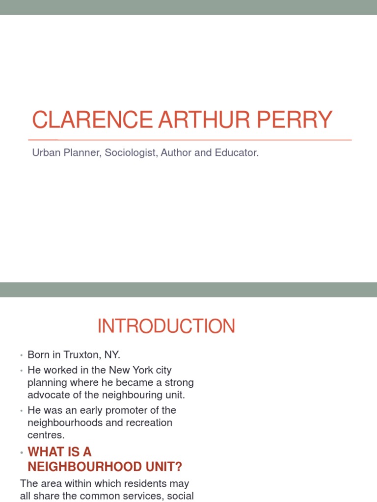Clarence Arthur Perry | PDF | Planning | Land Management